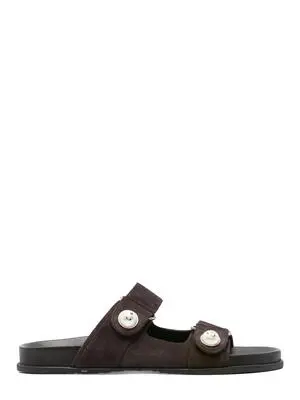 JIMMY CHOO Fayence Flat Sandals - Brown