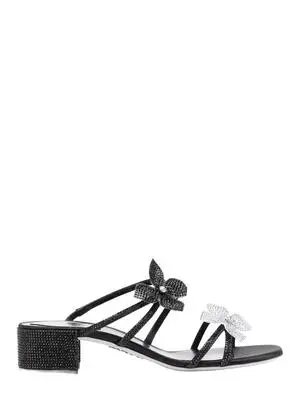 Rene Caovilla Crystal-embellished Sandals - Black