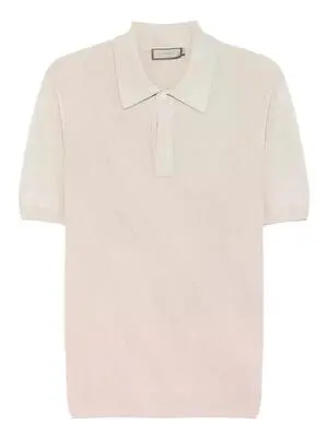 Canali Knitted Polo Shirt - Neutrals