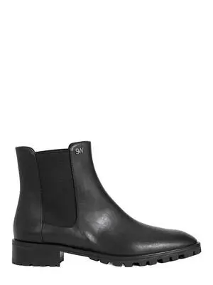 STUART WEITZMAN Laine Leather Chelsea Boots - Black