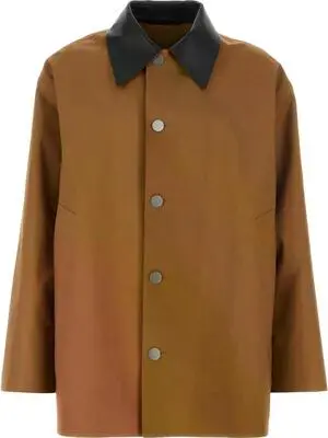 JIL SANDER Cotton Shirt Jacket - Brown