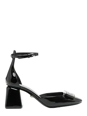 Versace 80mm Leather Pumps - Black