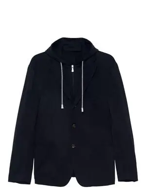 Eleventy Hooded Blazer - Blue