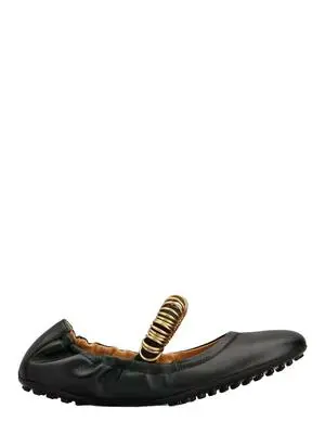 TOD'S Ring Detail Ballerina Shoes - Black