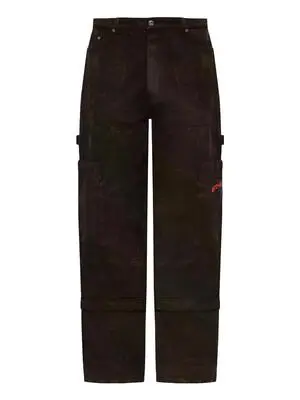 Off-White Logo Embroidered Cargo Pants - Brown