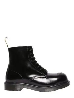 Dr. Martens 1460 Aniline Leather Steel Toe Boots - Black Analine/aniline