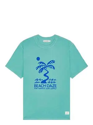 FAIR HARBOR The Saltaire Graphic Tee In Teal - Antigua Sand Beach Daze