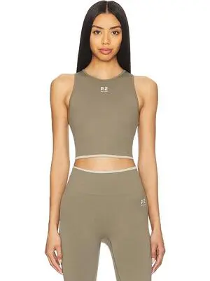 P.E Nation Restore Seamless Tank Top - Khaki Brown