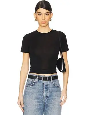 AGOLDE Ronya Layering Rib Tee - Black