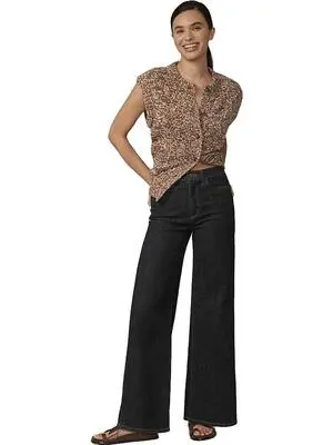 Joe's Jeans Petite Mia High-rise Wide-leg Jeans - Medium Denim