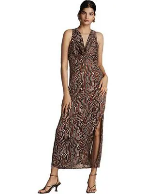 CONDITIONS APPLY Anny Sleeveless Maxi Dress - Brown Pattern