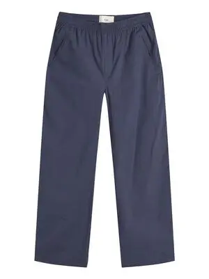 Folk Seersucker Drawcord Assembly Pants - Navy