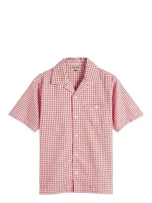 DUBBLEWARE Quincy Seersucker Vacation Shirt - Red