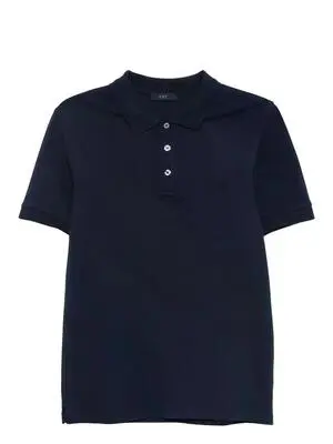 FAY Piqué-weave Polo Shirt - Blue