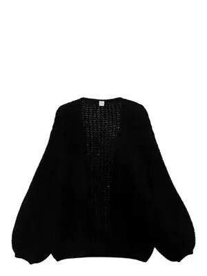 TOTEME Puff-sleeve Cardigan - Black