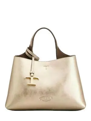 TOD'S T Timeless Charm Tote Bag - Gold