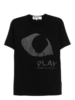 Play Comme Des Garcon Eye-print T-shirt - Black