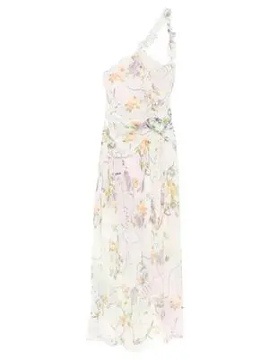 Blumarine Floral-pattern Maxi Dress - White