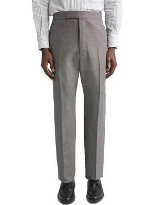 Thom Browne Fit 1 Super 120s Wool Backstrap Pants - Black/ White