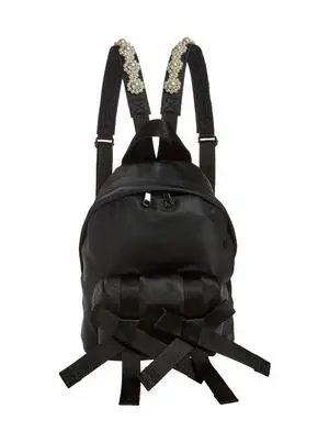 Simone Rocha Bow Front Backpack - Black/pearl