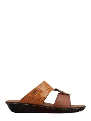 TOD'S Leather Slides - Brown