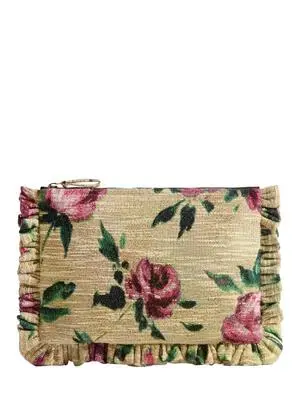 La DoubleJ La DoubleJ Floral Clutch Neutrals
