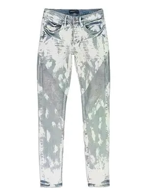 PURPLE BRAND Foil Crackle Paint-effect Jeans - Grey