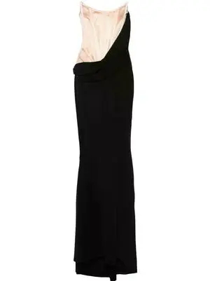 MUGLER Illusion Gown - Black