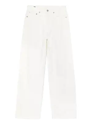 R13 Damon Pleated Straight-leg Jeans - White