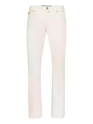BILLIONAIRE Logo-patch Slim Jeans - Neutrals