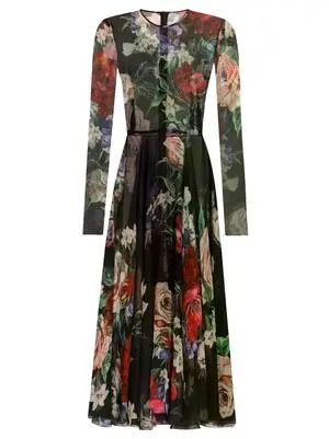 DOLCE & GABBANA Dolce & Gabbana Floral-Print Midi Dress