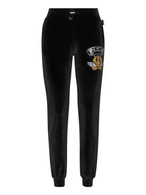 Philipp Plein Velvet Track Pants - Black