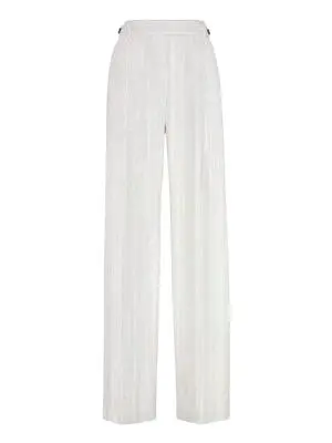 Brunello Cucinelli Pinstriped Trousers - White