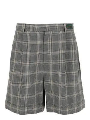 Gucci Plaid Cuffed Shorts - Grey Beige