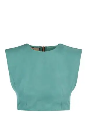Gucci Cropped Sleeveless Top - Light Blue