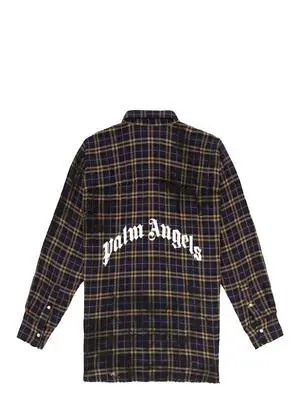 Palm Angels Round Logo Shirt - Navy Blue