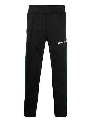 Palm Angels Side Stripe Track Slim Fit Pants - Black/red/green