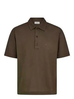 FERRAGAMO Signature Cotton Polo Shirt - Brown
