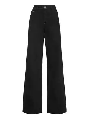Philipp Plein Wide-leg Jeans - Black