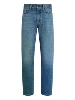Zegna Roccia Stone-washed Jeans - Blue