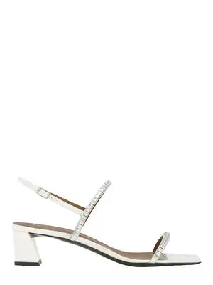 GIUSEPPE ZANOTTI 45mm Crystal Embellished Sandals - White