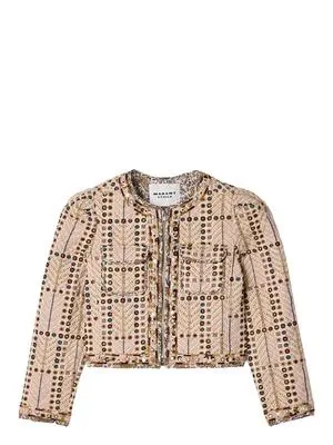 MARANT ETOILE Christy Quilted Cotton-voile Jacket - Neutrals