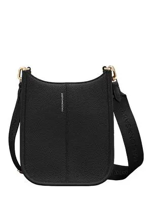 MAISON DE SABRE Leather Mini Saddle Bag - Black Caviar