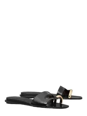 Tory Burch Pierced Slide Sandals - Perfect Black