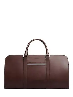 CARL FRIEDRIK Palissy Leather Weekend Bag - Chocolate