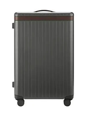 CARL FRIEDRIK The Check In Wheeled Suitcase - Grey/chocolate