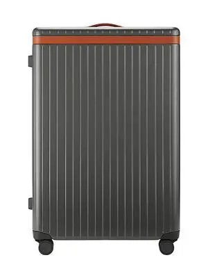 CARL FRIEDRIK The Large Check In Spinner Suitcase - Grey/cognac