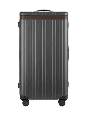 CARL FRIEDRIK Large Check-in Trunk - Grey/chocolate