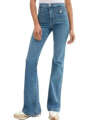 Veronica Beard Beverly High-rise Skinny Flare Jeans - Enough Said