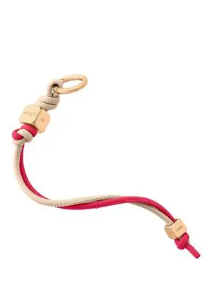 MAISON DE SABRE Leather Wristlet Charm - Saharan Fuchsia